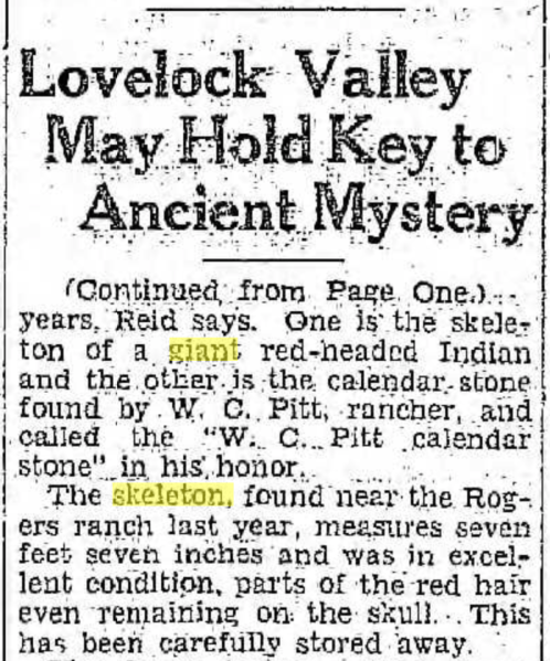 10 Strange Facts Concerning the Red-Haired Giants of Lovelock Cave
